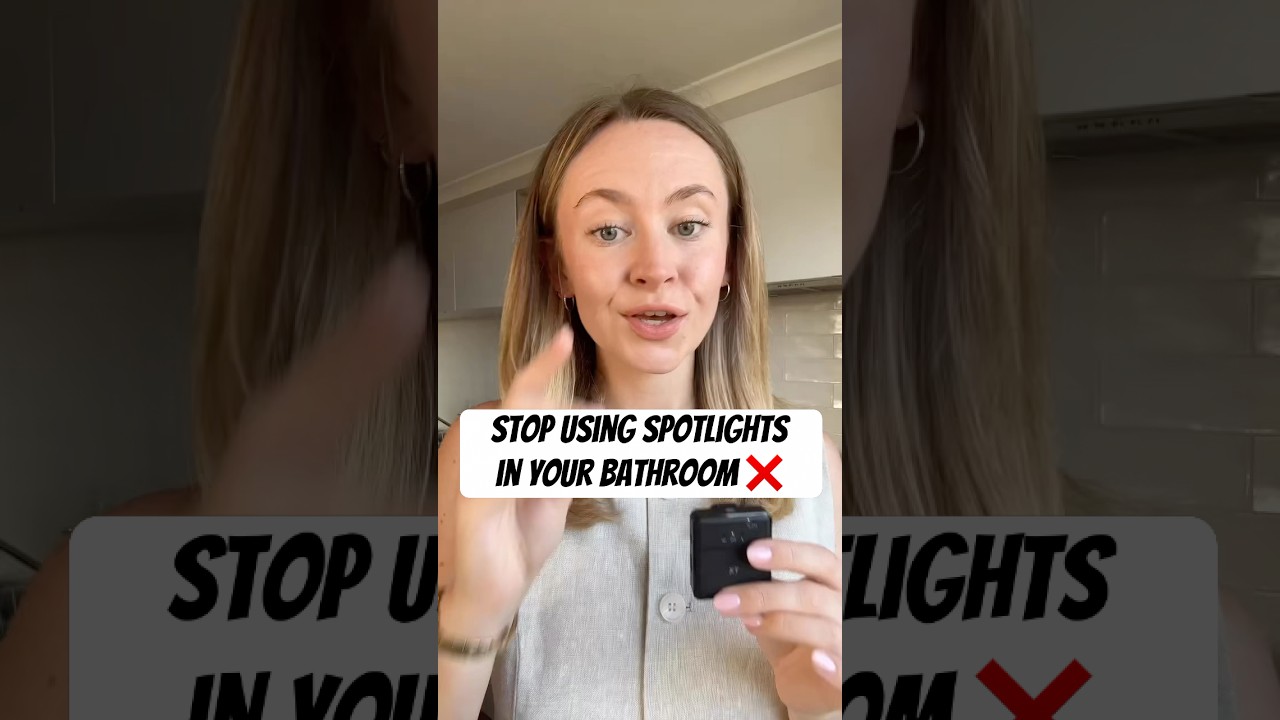 The best bathroom lighting is NOT what you think #shorts #interiordesign #bathroomdesign #homereno