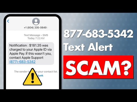 877-683-5342 Number Text Scam! Be Aware