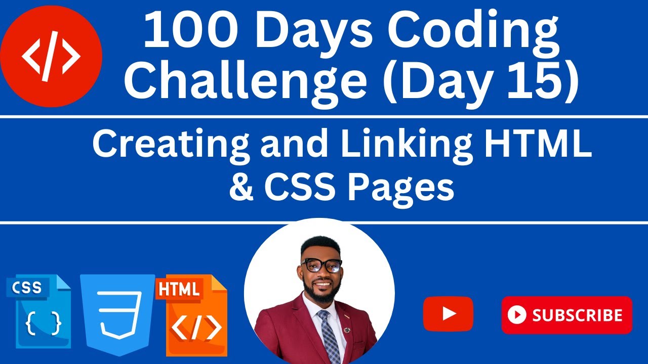 100 Days Coding Challenge - Day 15: Creating and Linking HTML & CSS Pages