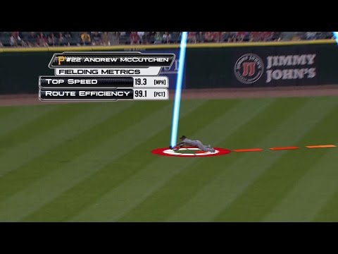 PIT@CWS: Statcast tracks Cutch's amazing catch