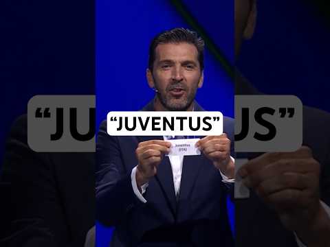 Buffon loved drawing Juventus from the pot. 🦓 #UCLDraw #football #soccer #juventus #buffon