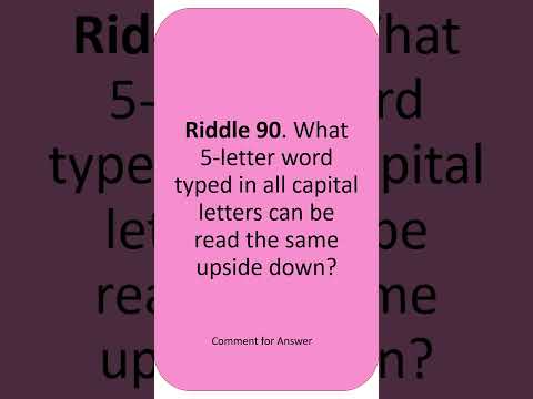 What 5-letter word typed in all capital letters can be read the same upside down?