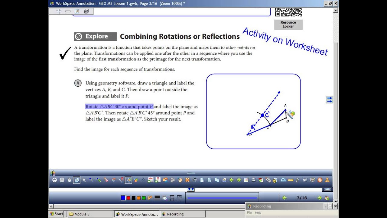 Sequences of Transformations Part 1