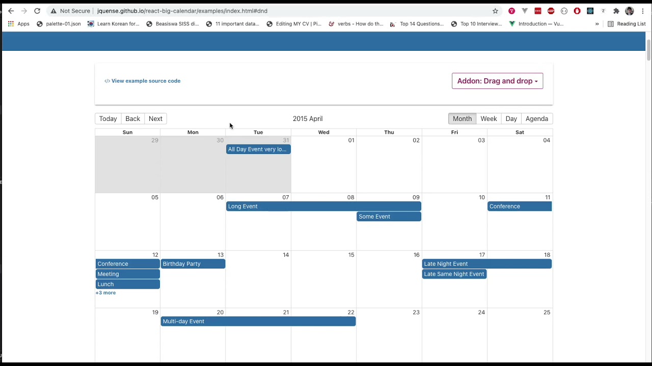 react-big-calendar demo