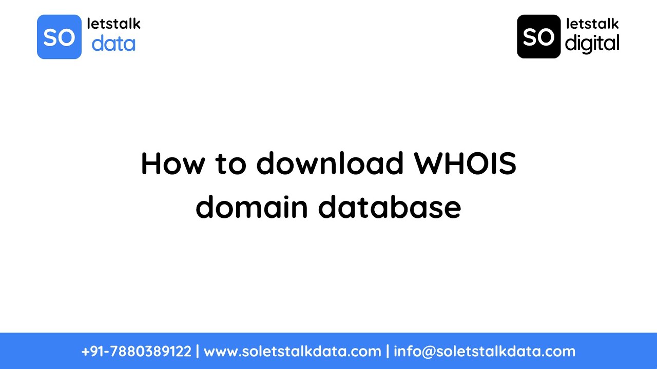 How to download WHOIS Domain database