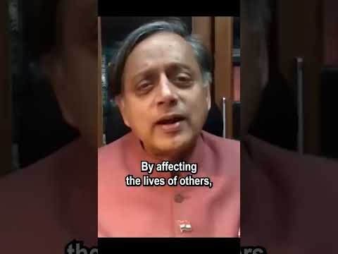 Shashi Tharoor's Profound Wisdom: The True Meaning of Life is Helping, Not Money #shorts