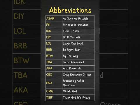 π€ Common Abbreviations You NEED to Know! | Learn Fast & Sound Like a Native π¬