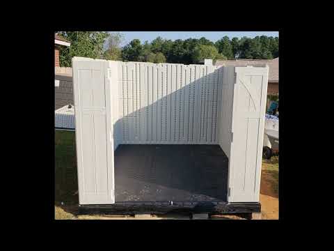 Suncast 8' x 10' Heavy-Duty Resin Tremont Storage Shed, Sand