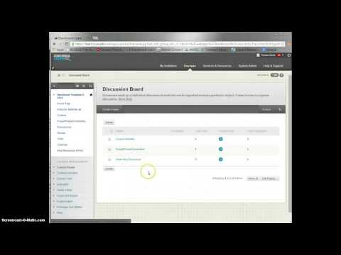 Blackboard Course Navigation