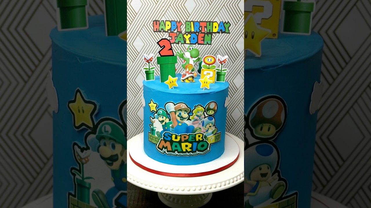 Super Mario Birthday Cake #ldwcakes #supermario #nintendo #supermariocake