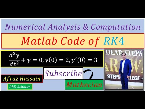 Matlab code of 2nd order ode using RK4