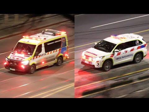 AV - MICA Ambulance 6677 & MICA Paramedic 6247 Responding