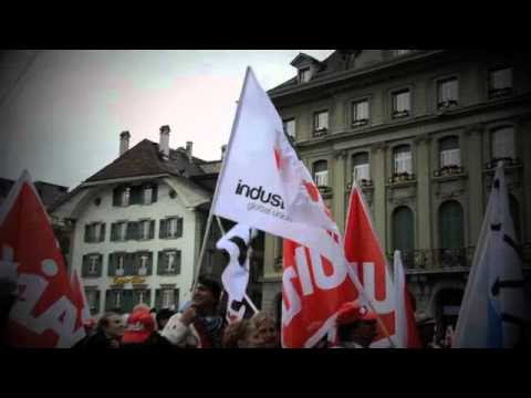 Demonstration in Bern for secure jobs