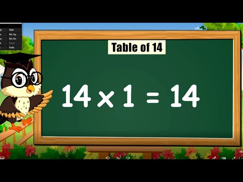 Table of 14 | Rhythmic Table of fourteen | Learn Multiplication Table of 14 x 1 = 14 | kidstartv
