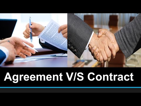 Agreement V/S Contract-Definition and Difference-Urdu/Hindi