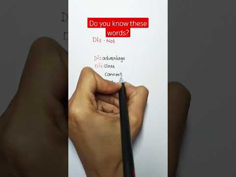 Do you know these words?|Prefix- dis|Learn English