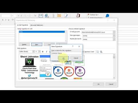 Inserting an Image into Outlook (email) signature