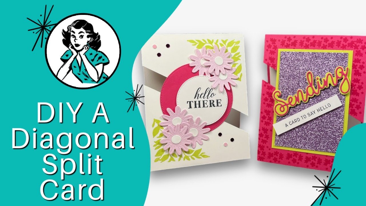 🔴 Diagonal Split Card: Splitting Perspectives To Intrigue Paper Crafters