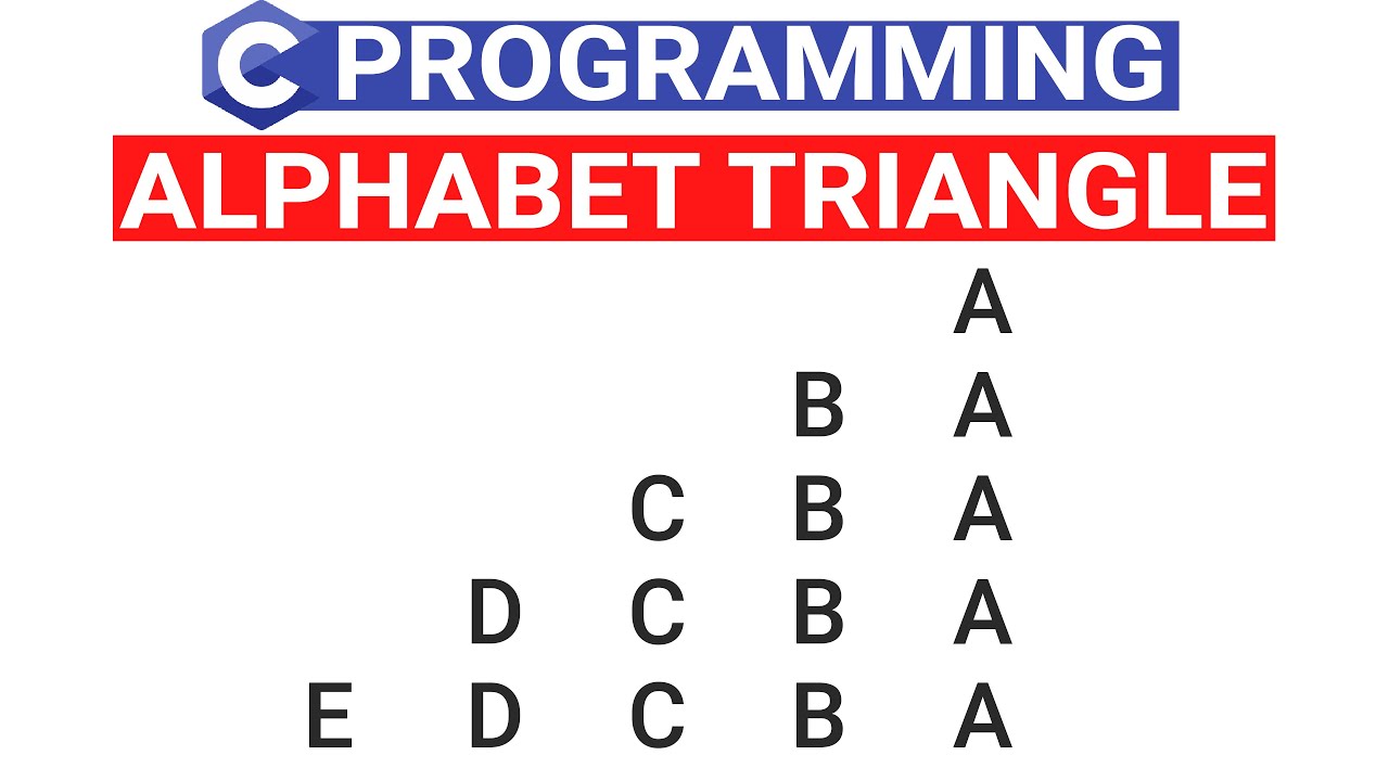 Triangle of Alphabets in C | C Program to Print Triangle Pattern Using Alphabets | Patterns in C