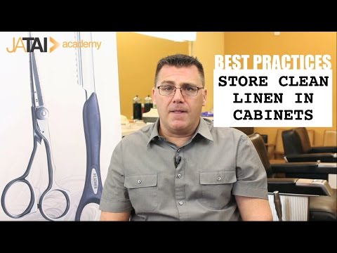 Store Clean Linen in Cabinets - Best Practices for Hair Professionals Series