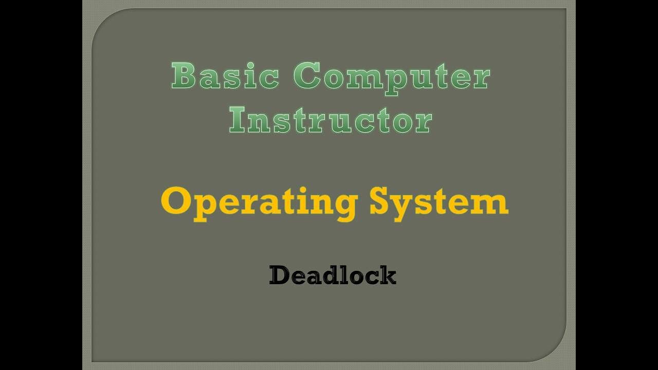 7. Operating System: Deadlock PDF Notes available in description
