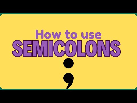 Correct ways to use semicolons