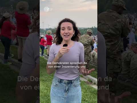 Military parade and protests in the USA