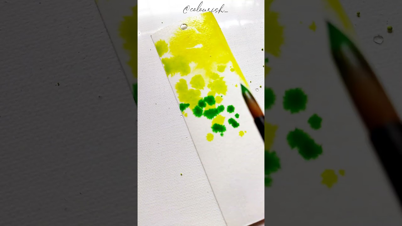 watercolor effect easy bookmark 🔖 Ideas 2/4 #watercolor #bookmark #shorts #art