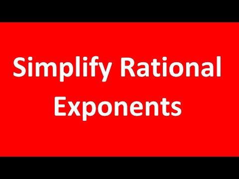 Simplify rational exponents