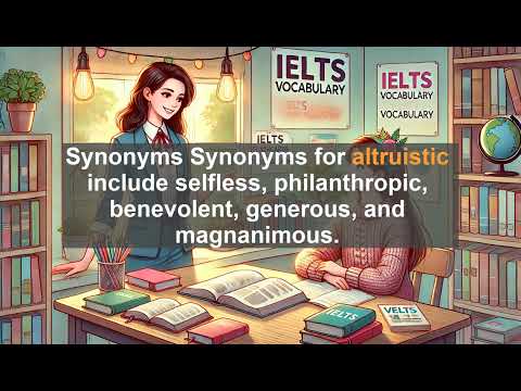 IELTS 9.0 Vocabulary Lesson: Altruistic - Meaning, Common errors, Synonyms and Antonyms