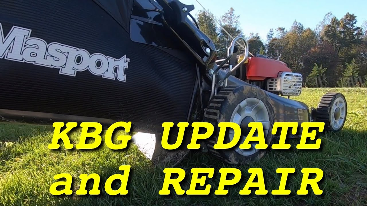 Push Mowing The KBG Lawn Renovation