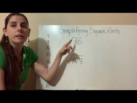 Introduction to Simplifying Square Roots