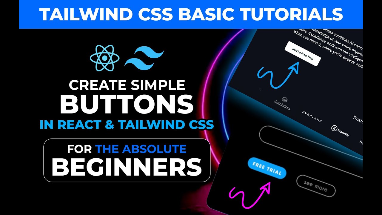 How to Create a Simple Button in REACT & Tailwind CSS  #css #frontenddevelopment #javascript