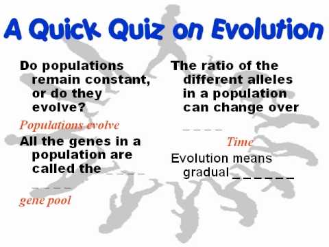 Teacher's Guide to: Evolutionary theory