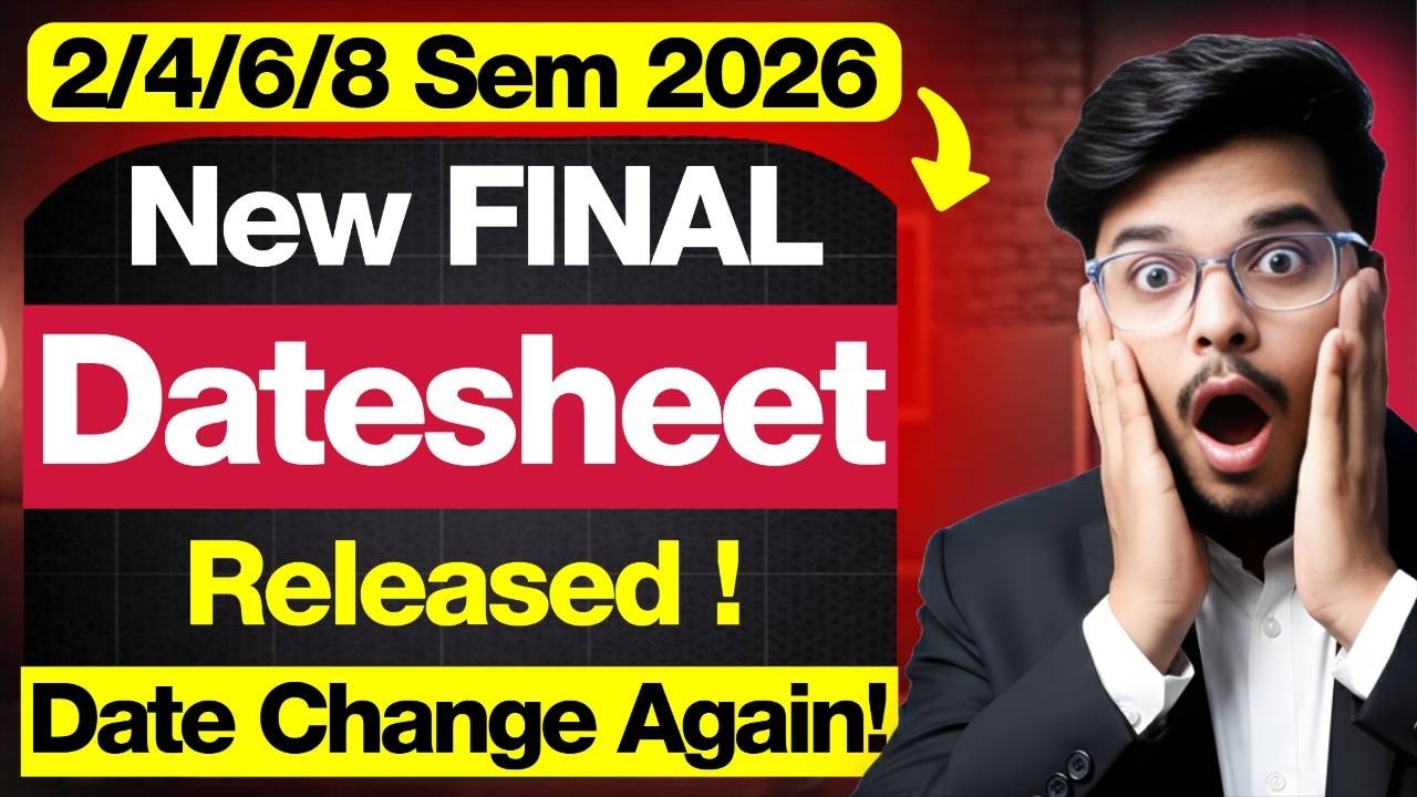 🚨Urgent! DU SOL 2/4/6/8 Semester 2026: New Final Datesheet RELEASED! | Exam Date Change Again!