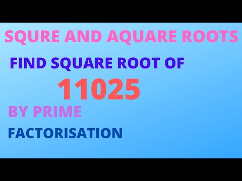 Square root of 11025 by prime factorization method, Class 8