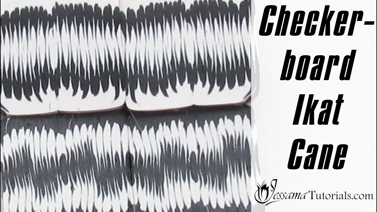Easy Polymer Clay Cane: CheckerBoard Ikat Cane Tutorial