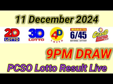Lotto Result Today 9pm live draw December 11, 2024 Swertres Ez2 PCSO live result