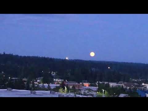 Fireworks with a full moon 7/4/2020