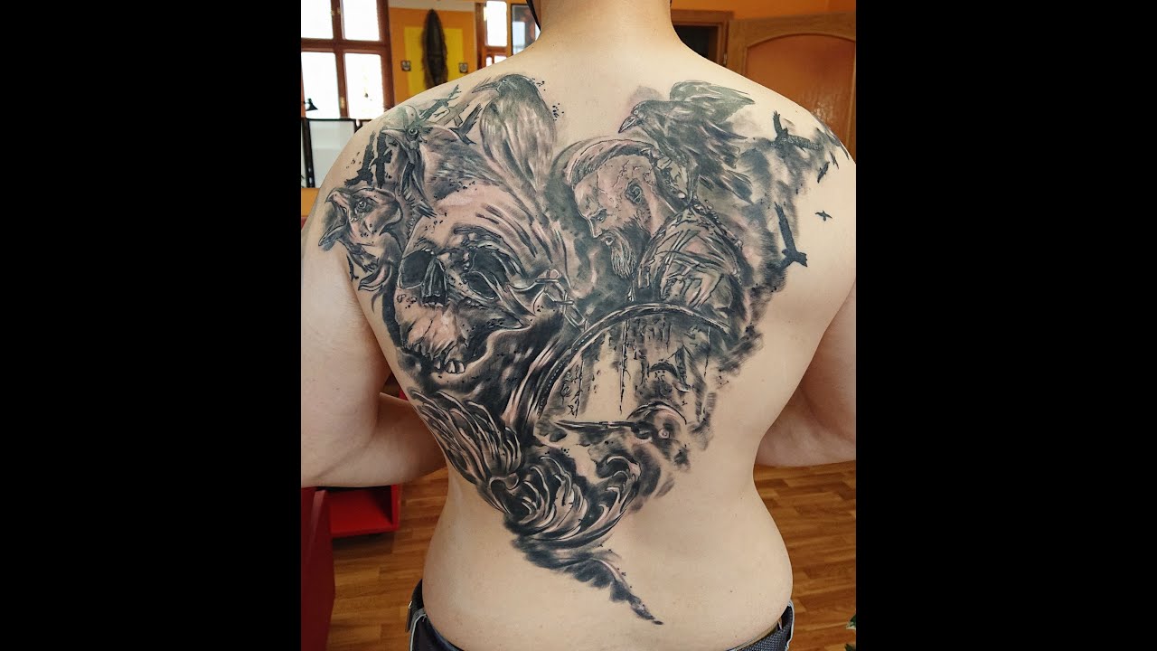 Ragnar Lothbrok - Tattoo Time Lapse