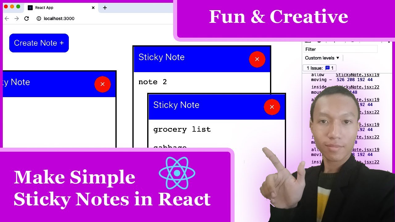 Make Sticky Notes With React JS | React Sticky Notes