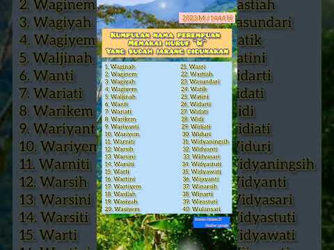 Nama perempuan memakai huruf "W" yang sudah jarang digunakan. Cek namamu! #shorts #nama #namaanak