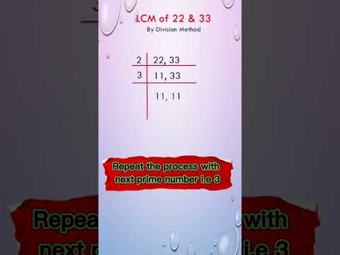 LCM of 22 & 33 | How to find least common multiple