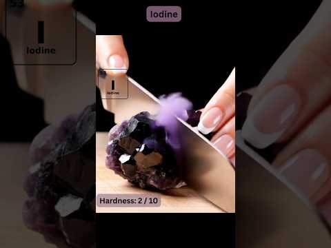 The Periodic Table Science ASMR Part 4: Cutting vs. Grating Impossible Crystals #asmr #crystals #ai