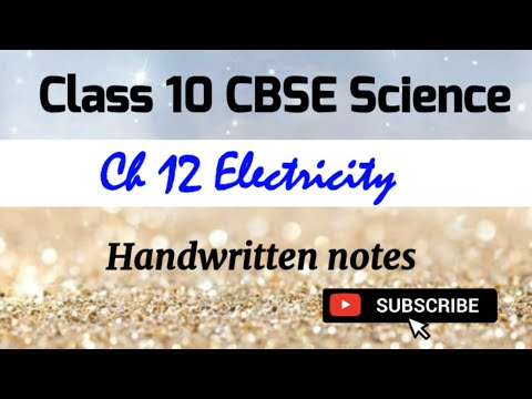 Class 10 CBSE Ch 12 Electricity handwritten notes 📝 #cbse download pdf link is in description 💜