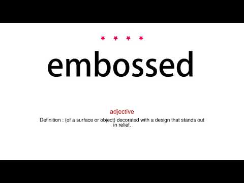 How to pronounce embossed - Vocab Today