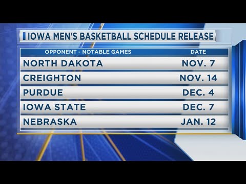 Iowa Men's Basketball Schedule Release