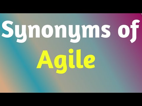 synonym of agile । meaning of agile । antonym and synonym in english ।