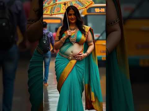 Plus size ai art plus size curvy real indian saree model #saree
