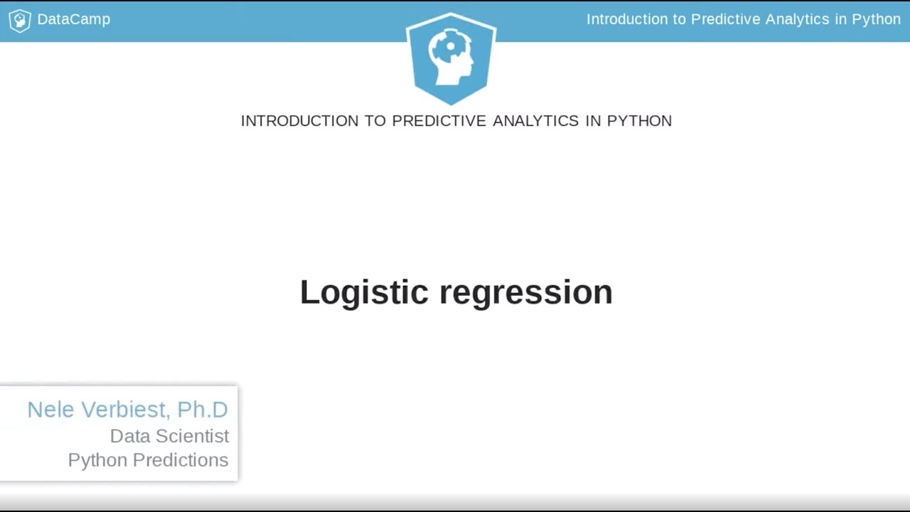 Python Tutorial : Logistic regression